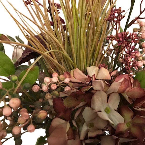 Kunstig gammelrosa buket, H80 cm. - Kunstige håndbundne buketter